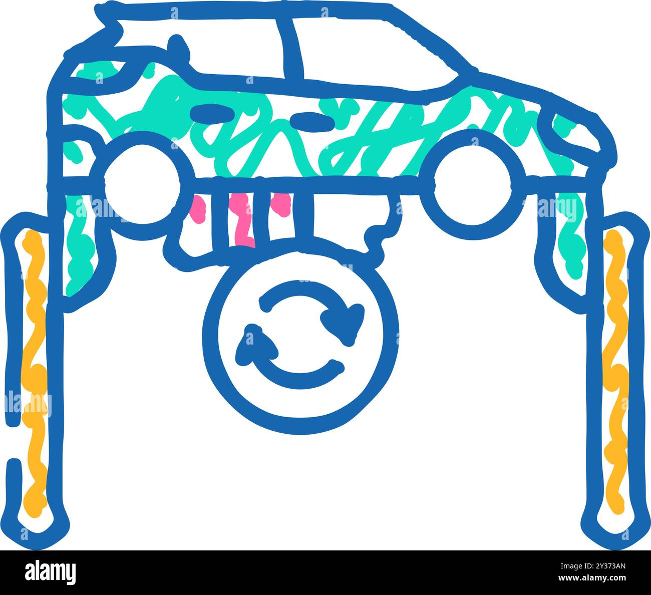 ev maintenance electric icon doodle illustration Stock Vector Image ...