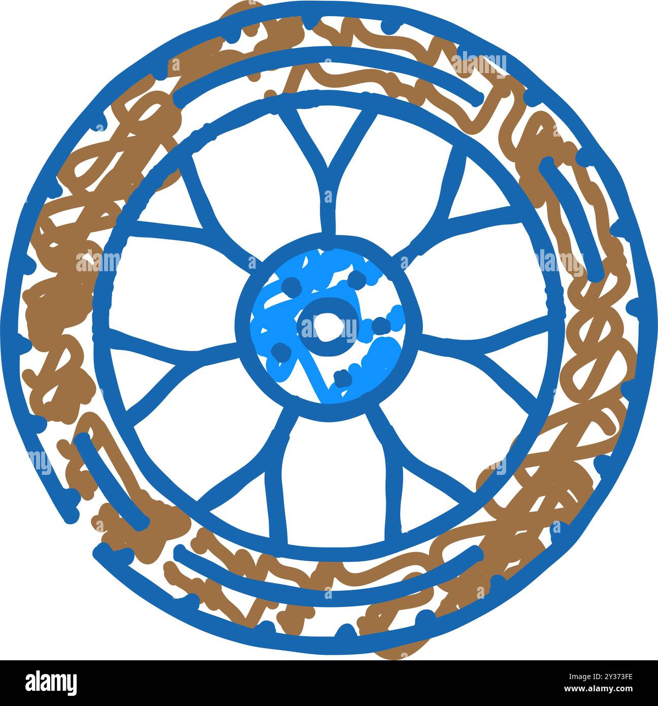 racing tires vehicle auto icon doodle illustration Stock Vector Image ...