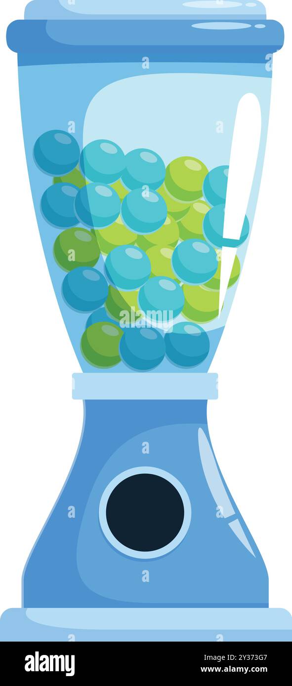 Classic bubble gum vending machine dispensing colorful gumballs Stock ...