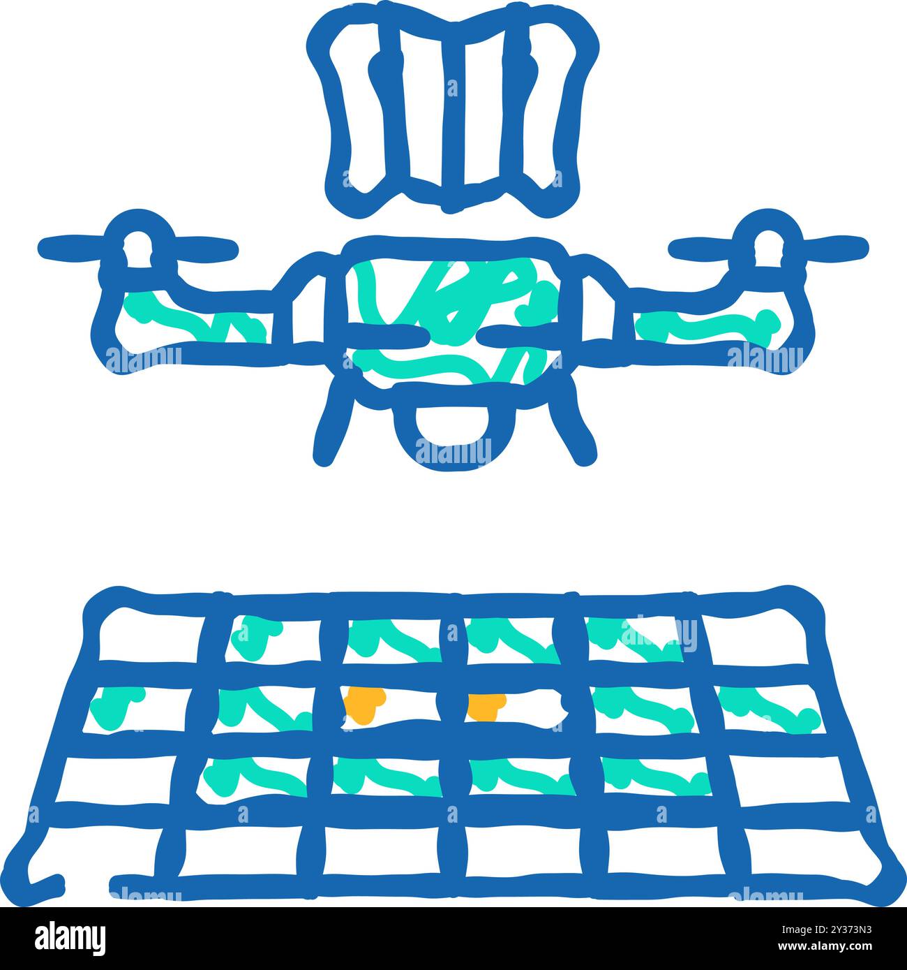 drone mapping icon doodle illustration Stock Vector Image & Art - Alamy