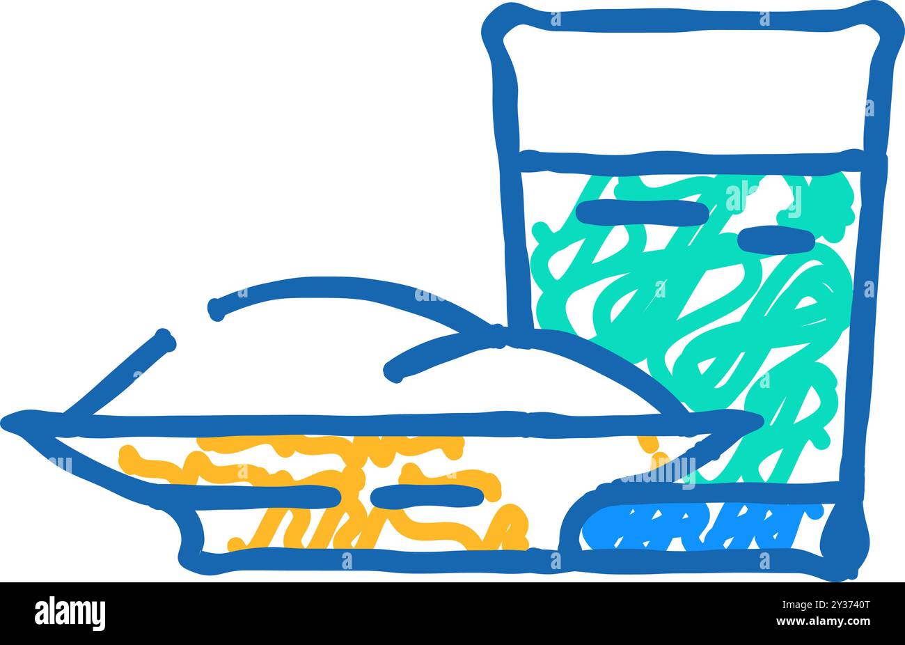 grass juice barley icon doodle illustration Stock Vector Image & Art ...