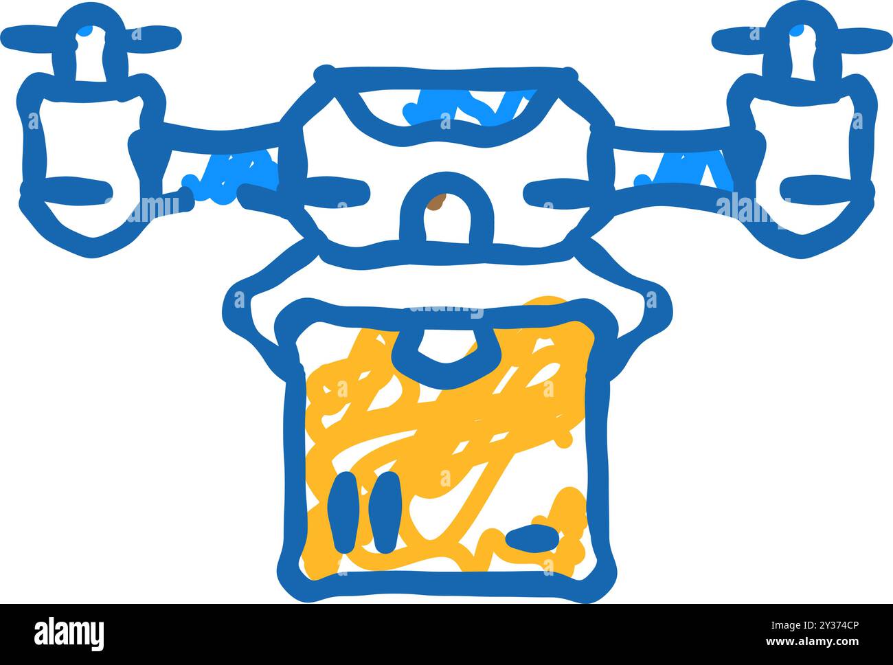 delivery drone icon doodle illustration Stock Vector Image & Art - Alamy
