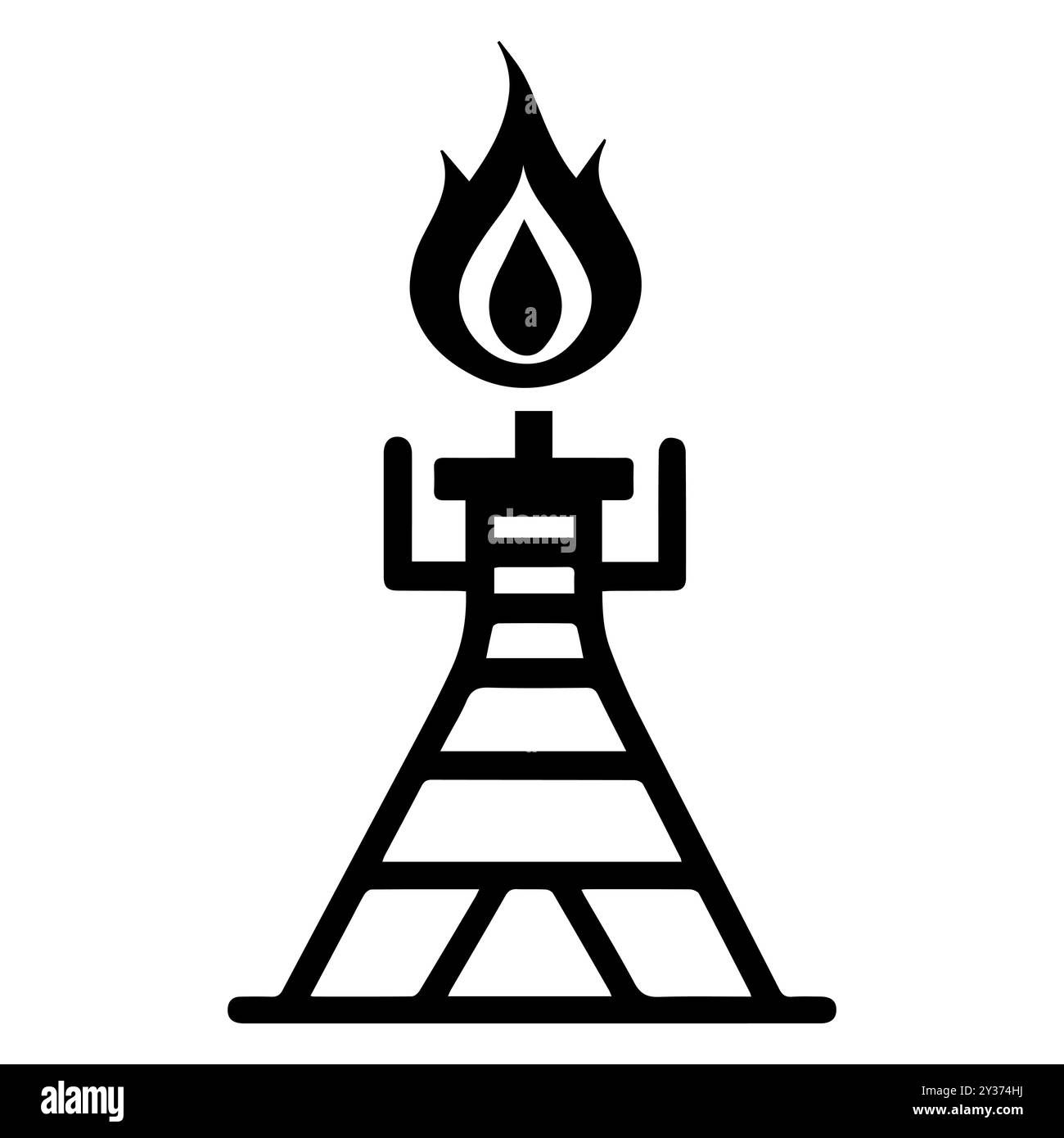 oil extraction icon or modern line symbol. Vector line art and icon ...