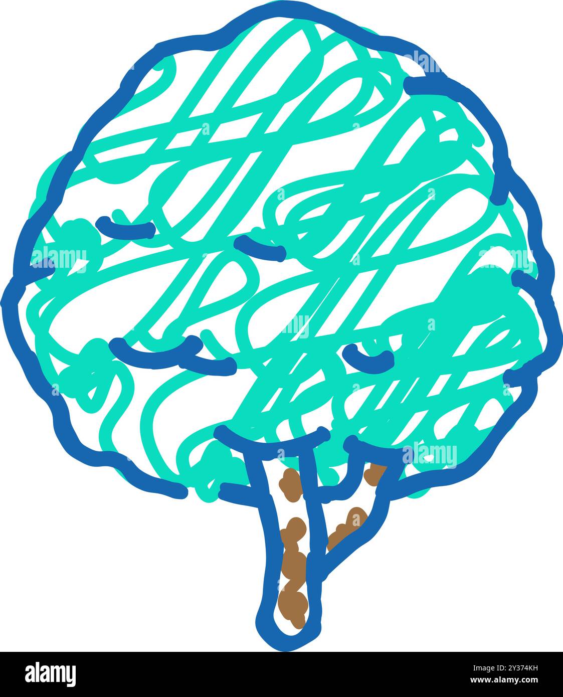 neem tree jungle amazon icon doodle illustration Stock Vector Image ...