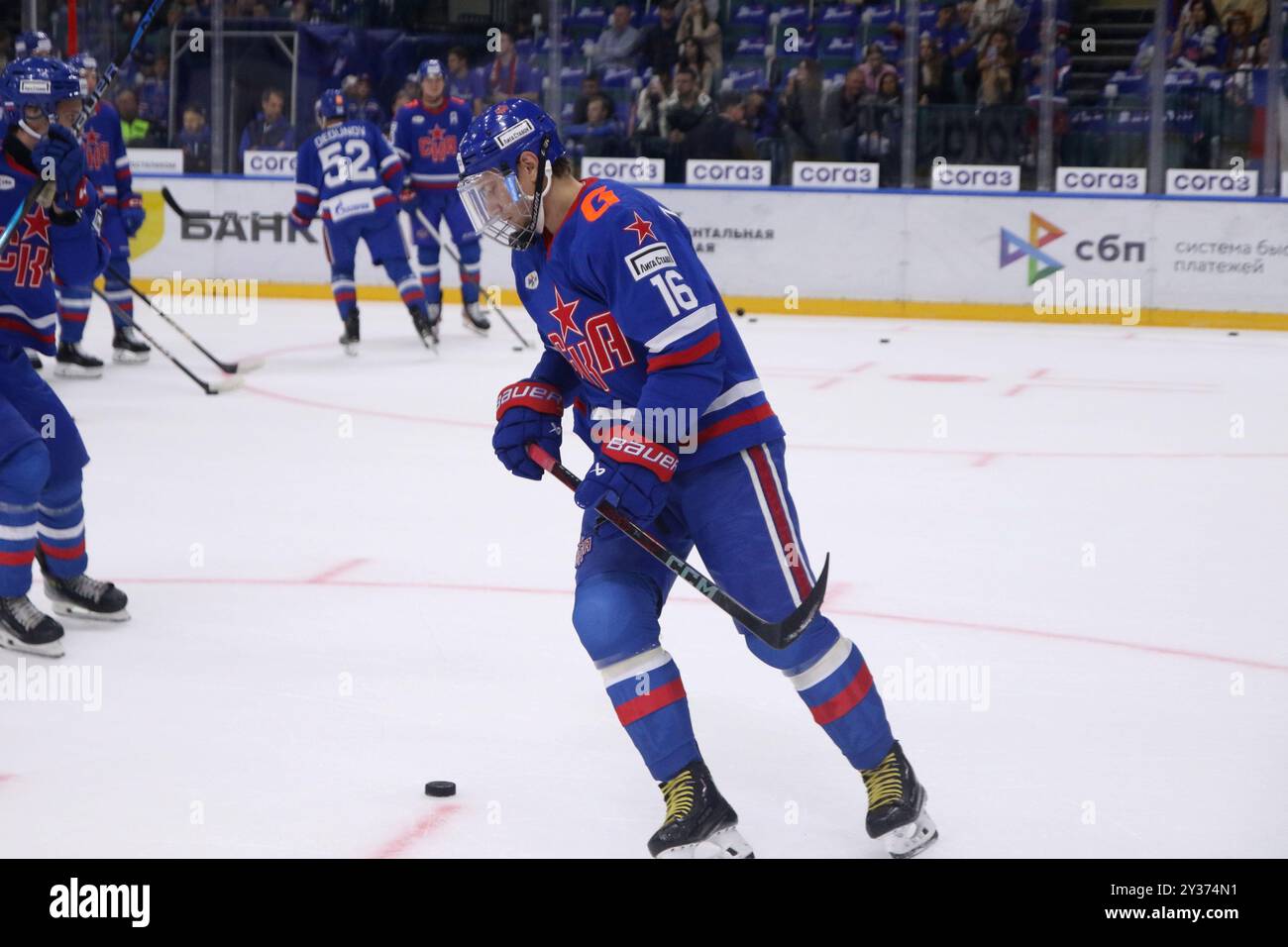 Saint Petersburg, Russia. 12th Sep, 2024. Sergei Plotnikov (16) SKA Hockey Club seen in action ...