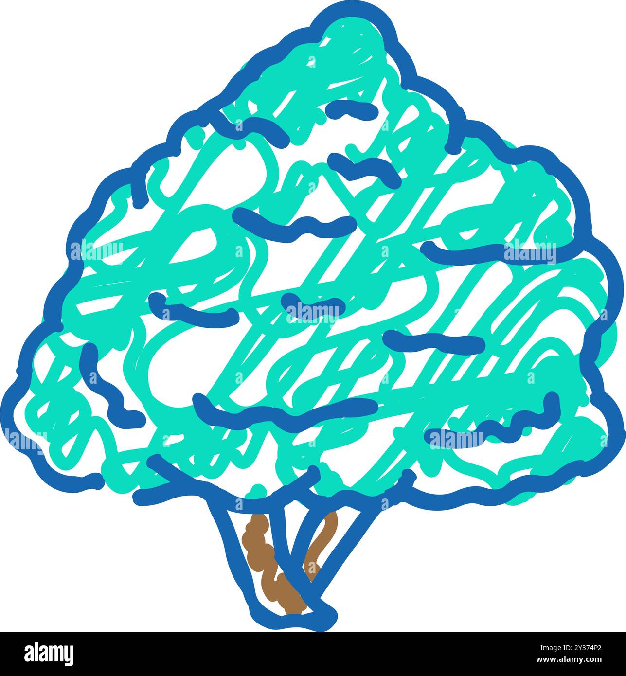 fig tree jungle amazon icon doodle illustration Stock Vector Image ...