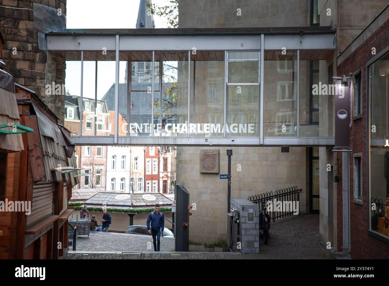 AACHEN, GERMANY - NOVEMBER 8, 2022: main facade of Centre Charlemagne ...
