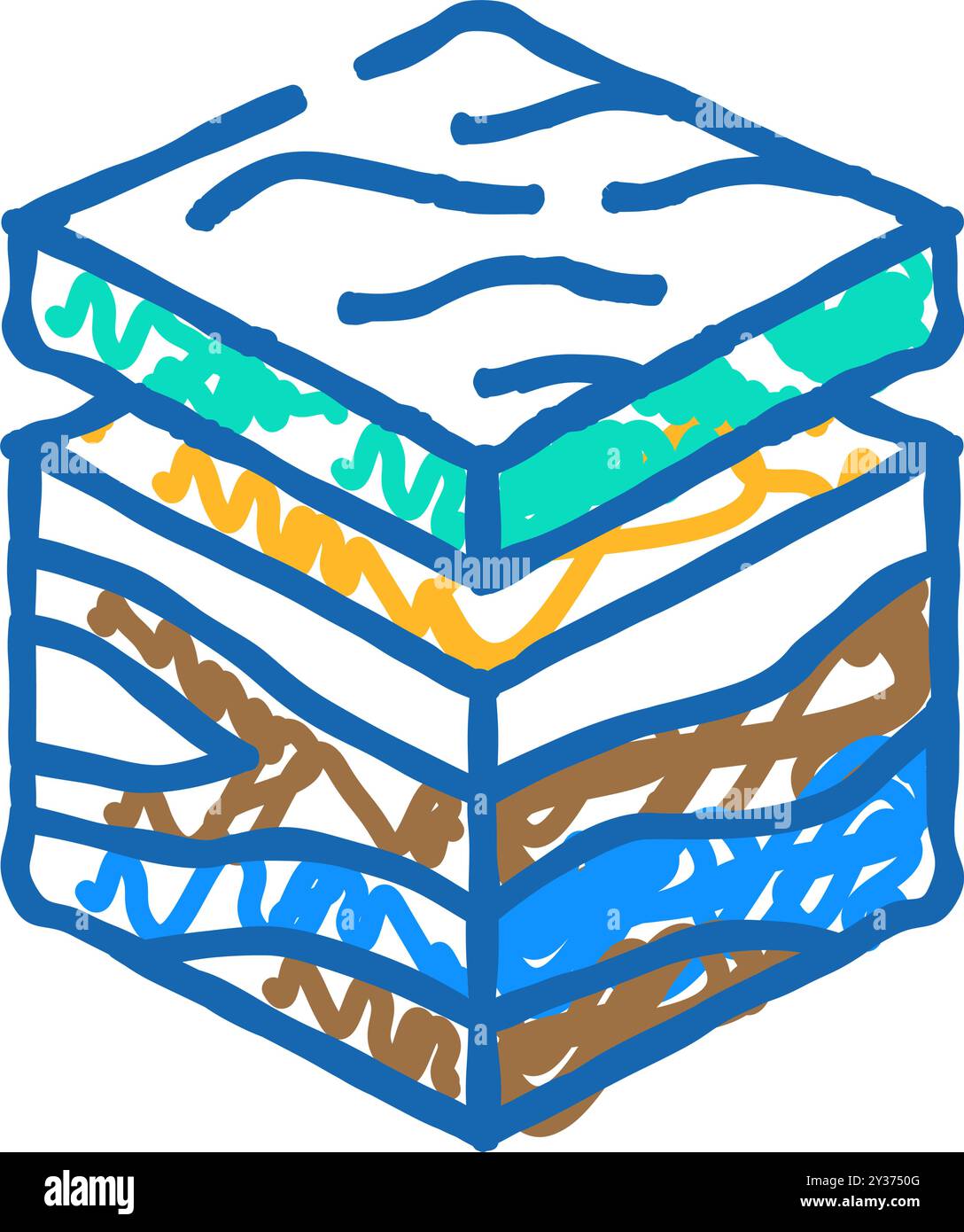 geological modeling icon doodle illustration Stock Vector Image & Art ...