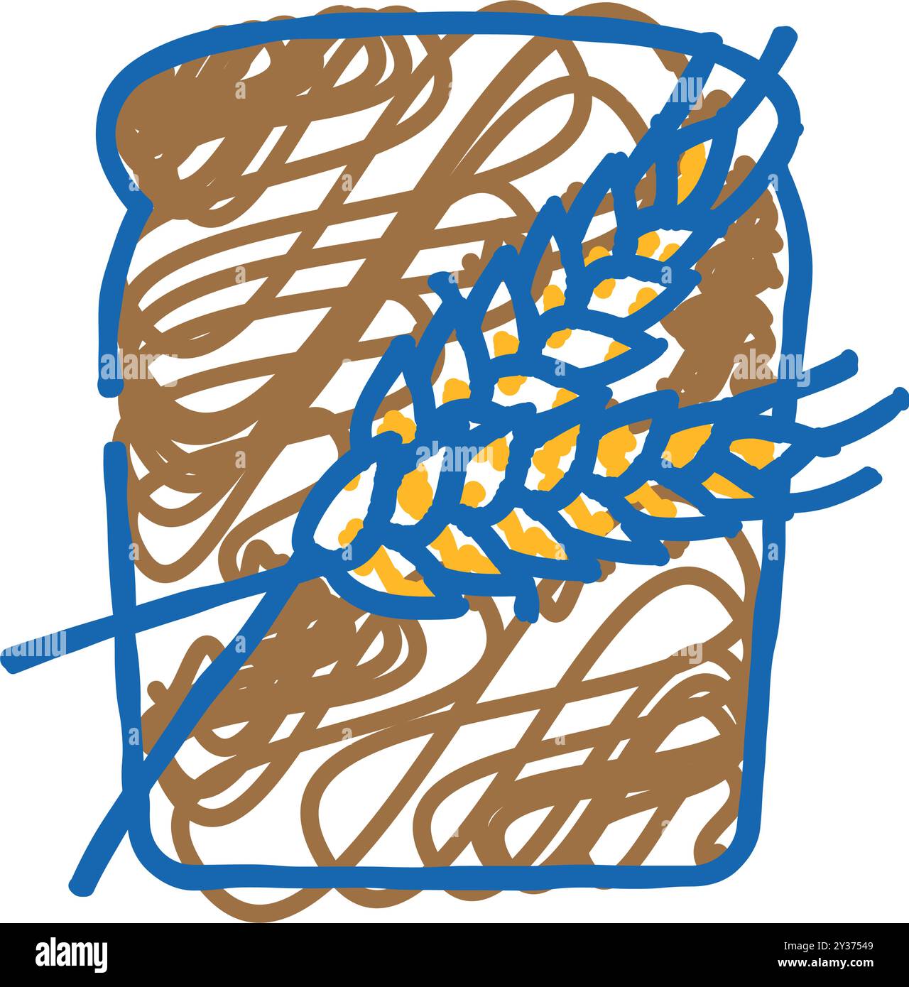 bread barley ear icon doodle illustration Stock Vector Image & Art - Alamy