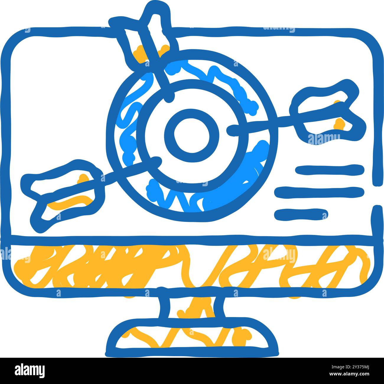 targeted ads social media icon doodle illustration Stock Vector Image ...