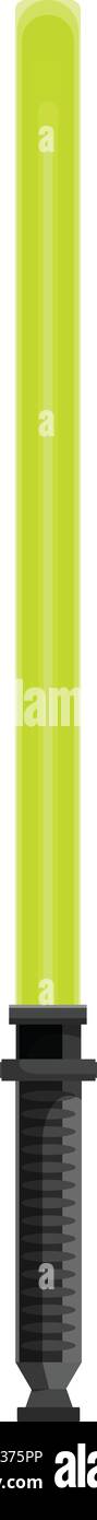 Green lightsaber glowing in the dark, pixel art illustration on white ...