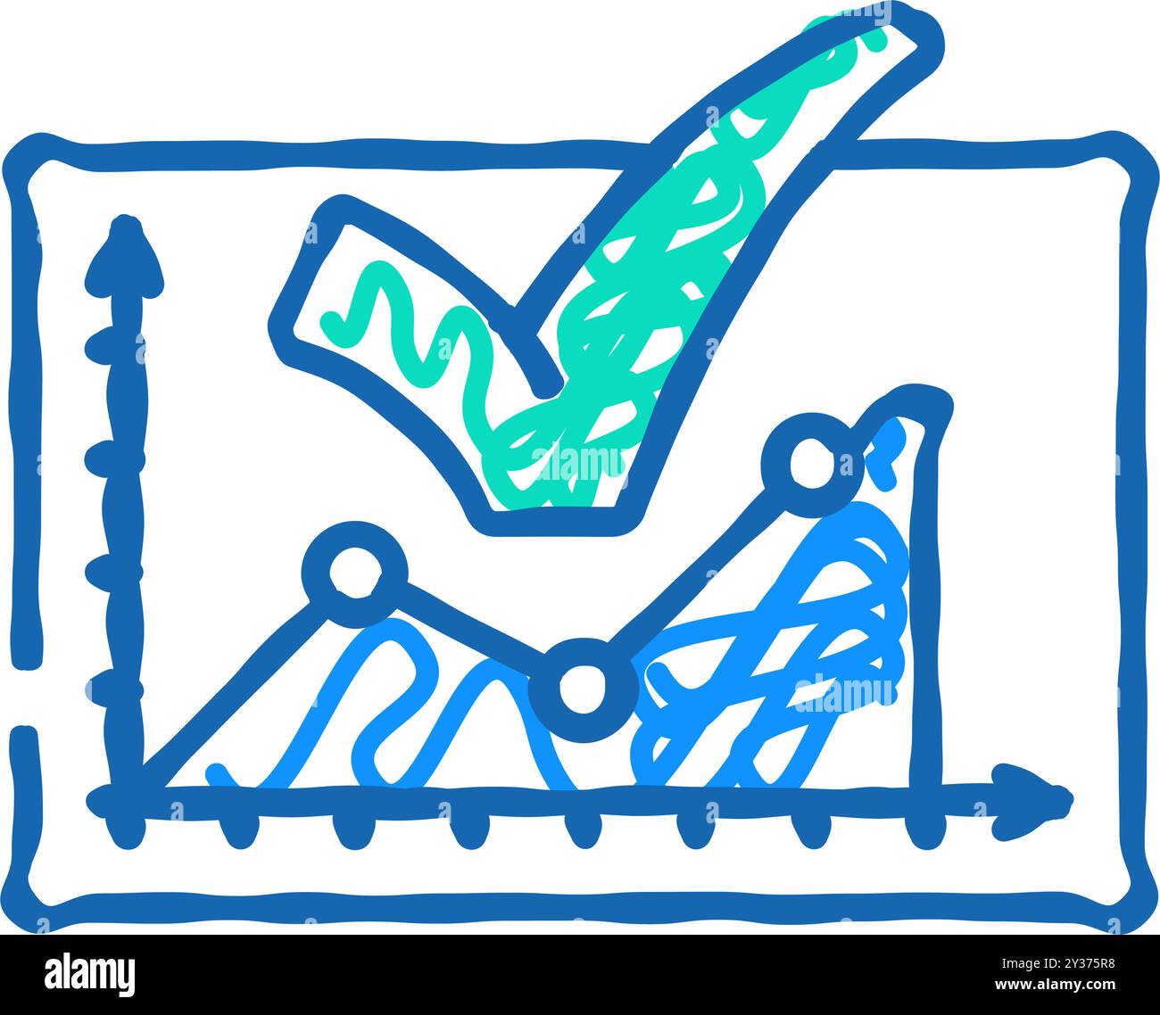 Graph check mark color hi-res stock photography and images - Alamy