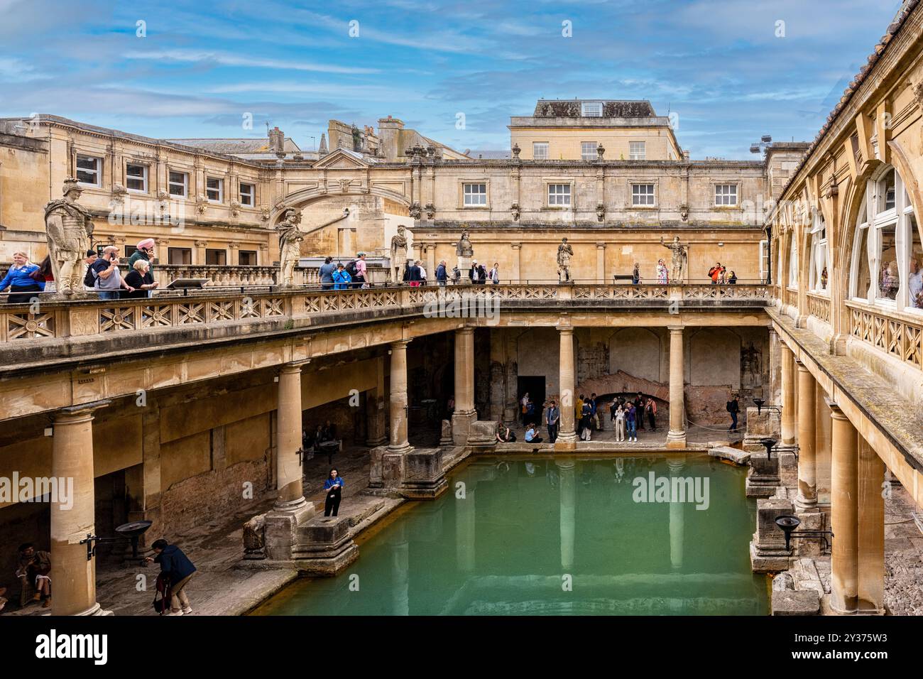Bath, England - 05-29-2024: HIstorical ancient Roman bath in Bath ...