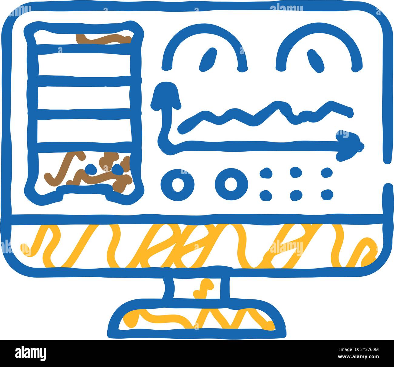 database dashboard icon doodle illustration Stock Vector Image & Art ...