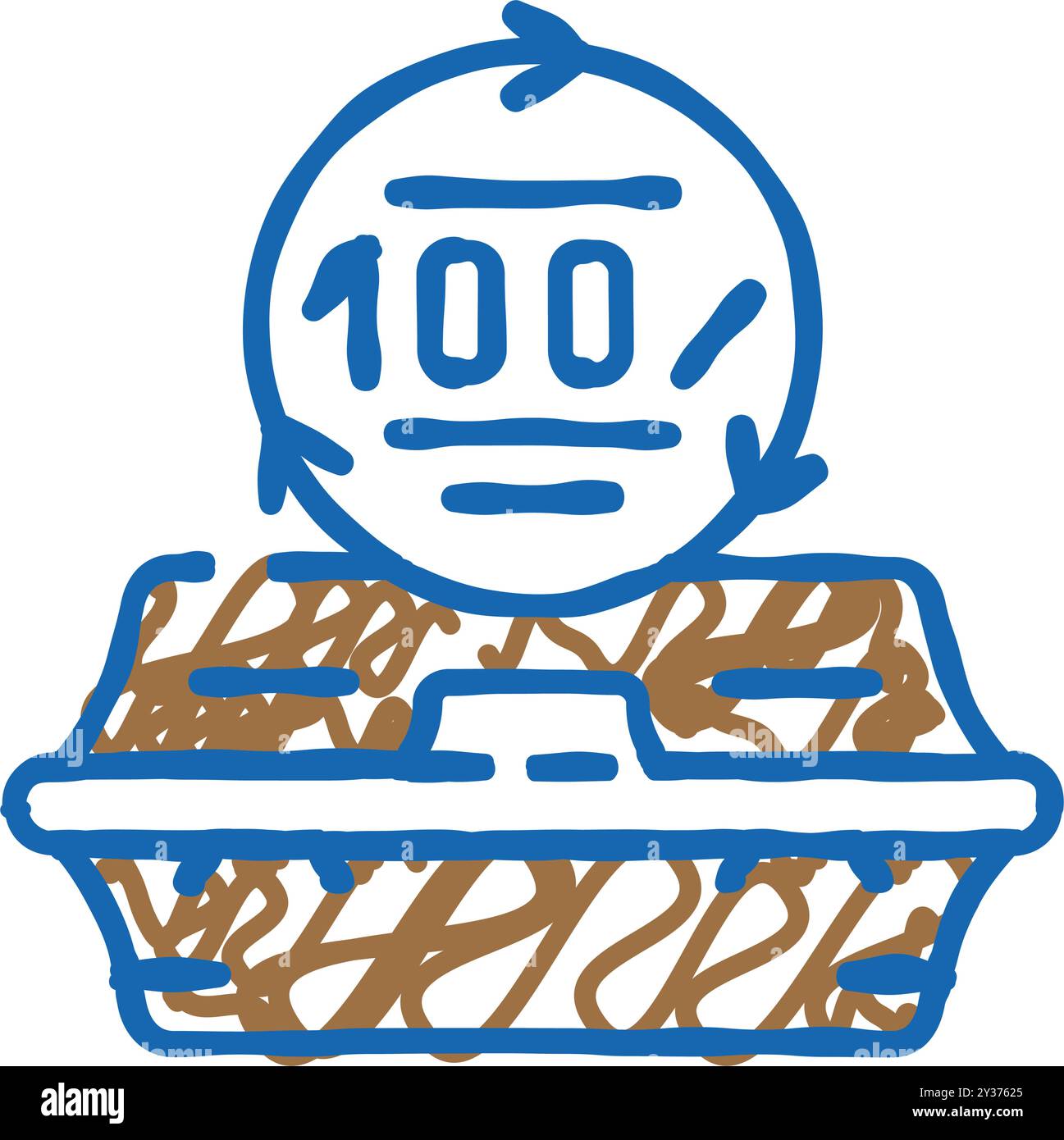 biodegradable product green living icon doodle illustration Stock ...