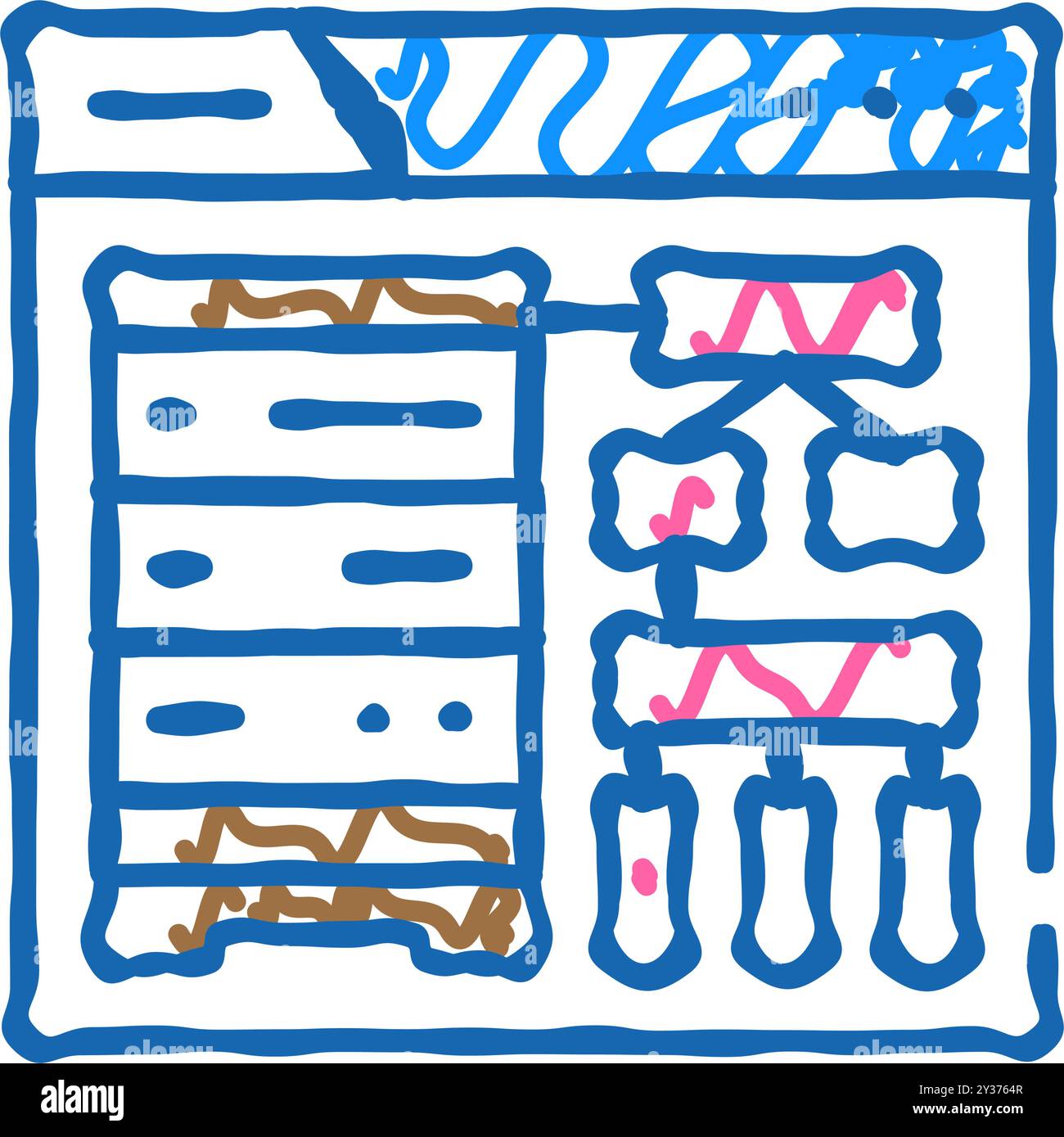 schema development database icon doodle illustration Stock Vector Image ...