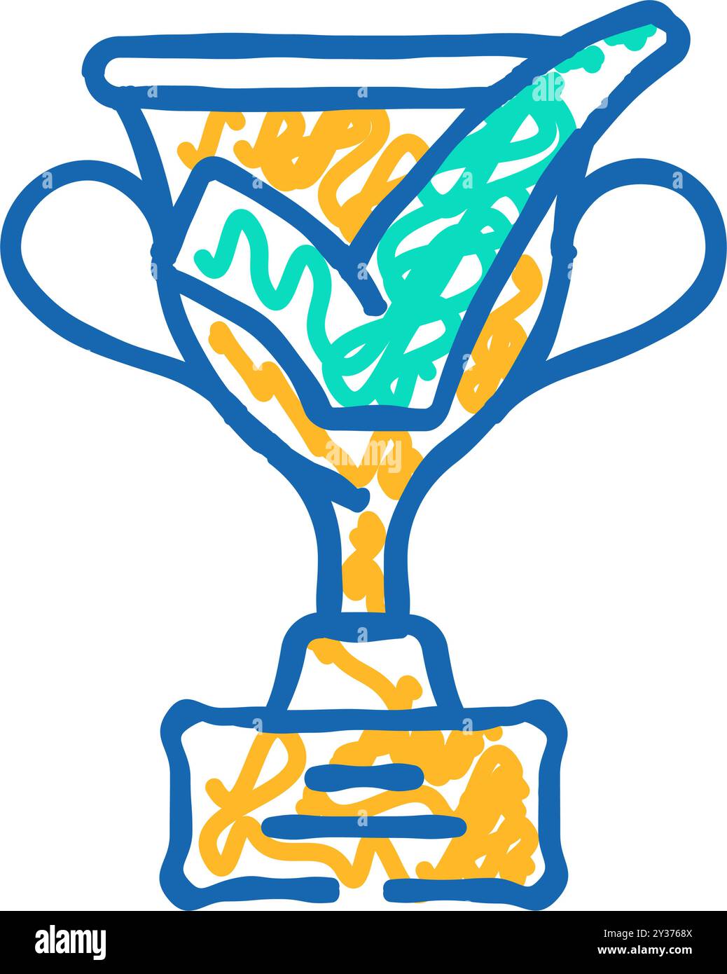trophy check mark icon doodle illustration Stock Vector Image & Art - Alamy