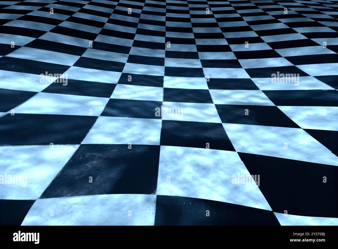 Abstract square tile background pattern, black, white and blue sky ...