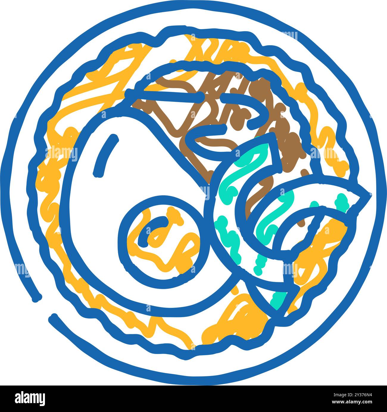 tostadas mexican cuisine icon doodle illustration Stock Vector Image ...