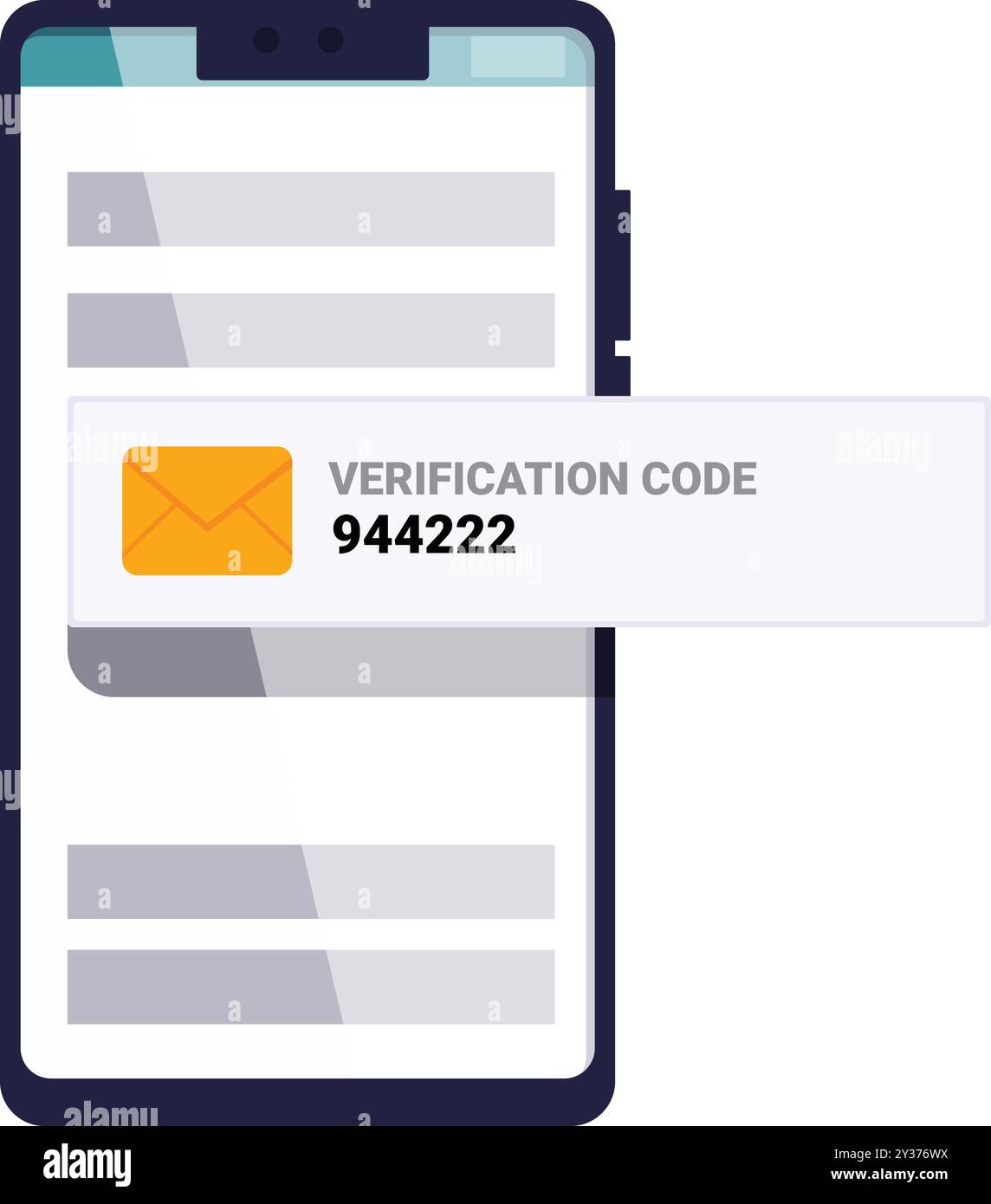 Smartphone is receiving a verification code as part of two factor ...