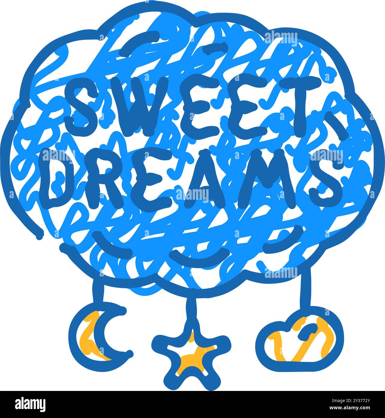 sweet dreams sleep night icon doodle illustration Stock Vector Image ...
