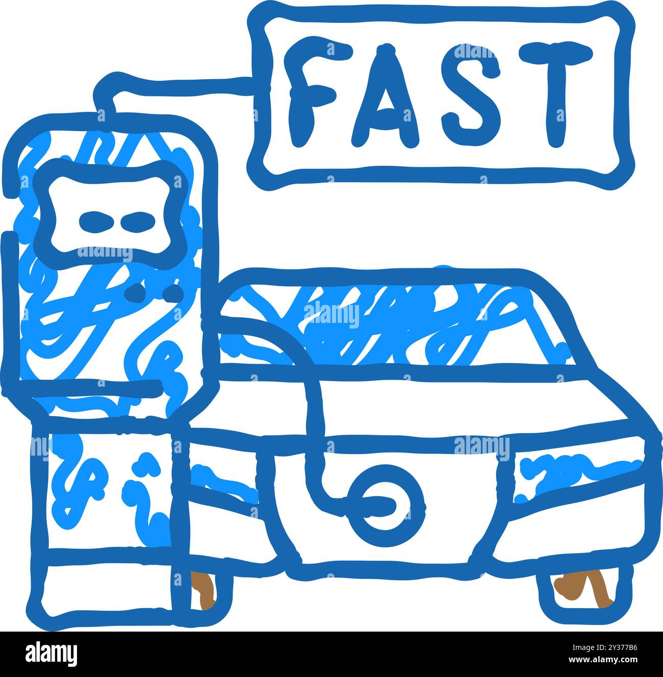 fast charging electric icon doodle illustration Stock Vector Image ...