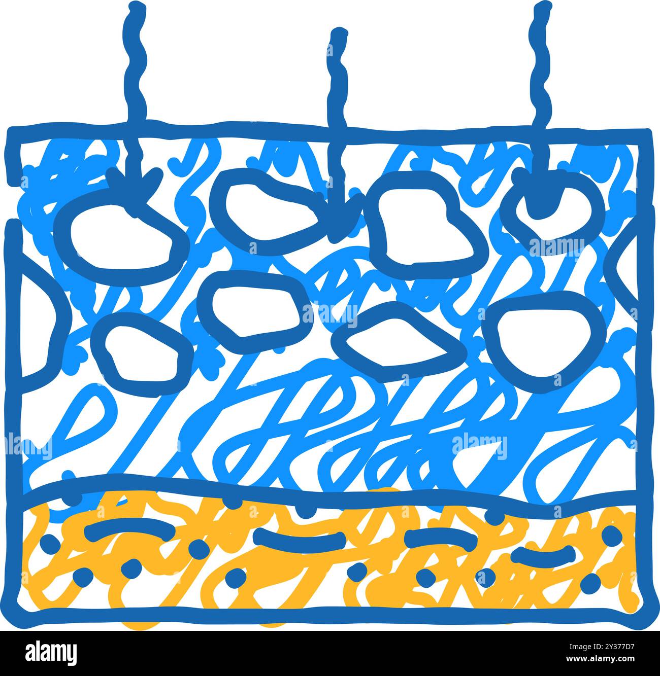 soil permeability hydrogeologist icon doodle illustration Stock Vector ...