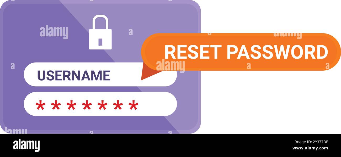 Reset password form with username and password fields is showing the ...