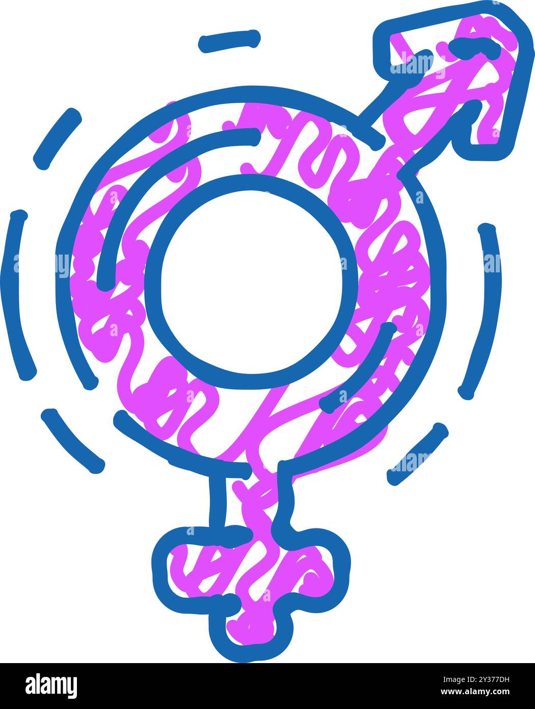 gender equality feminism woman icon doodle illustration Stock Vector ...
