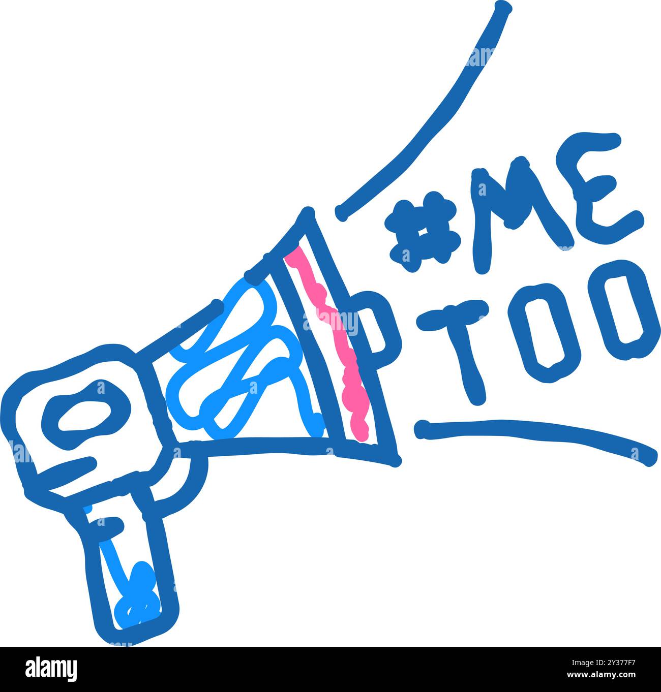 metoo movement feminism woman icon doodle illustration Stock Vector ...