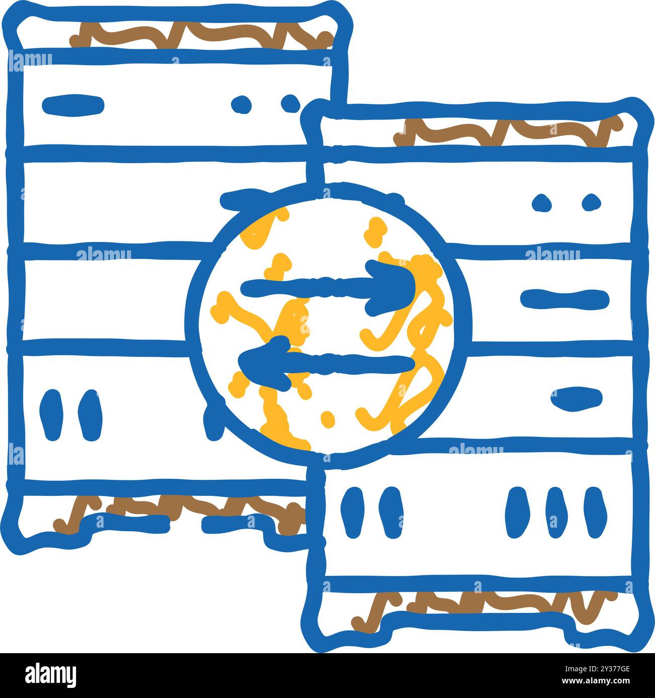 replication database icon doodle illustration Stock Vector Image & Art ...