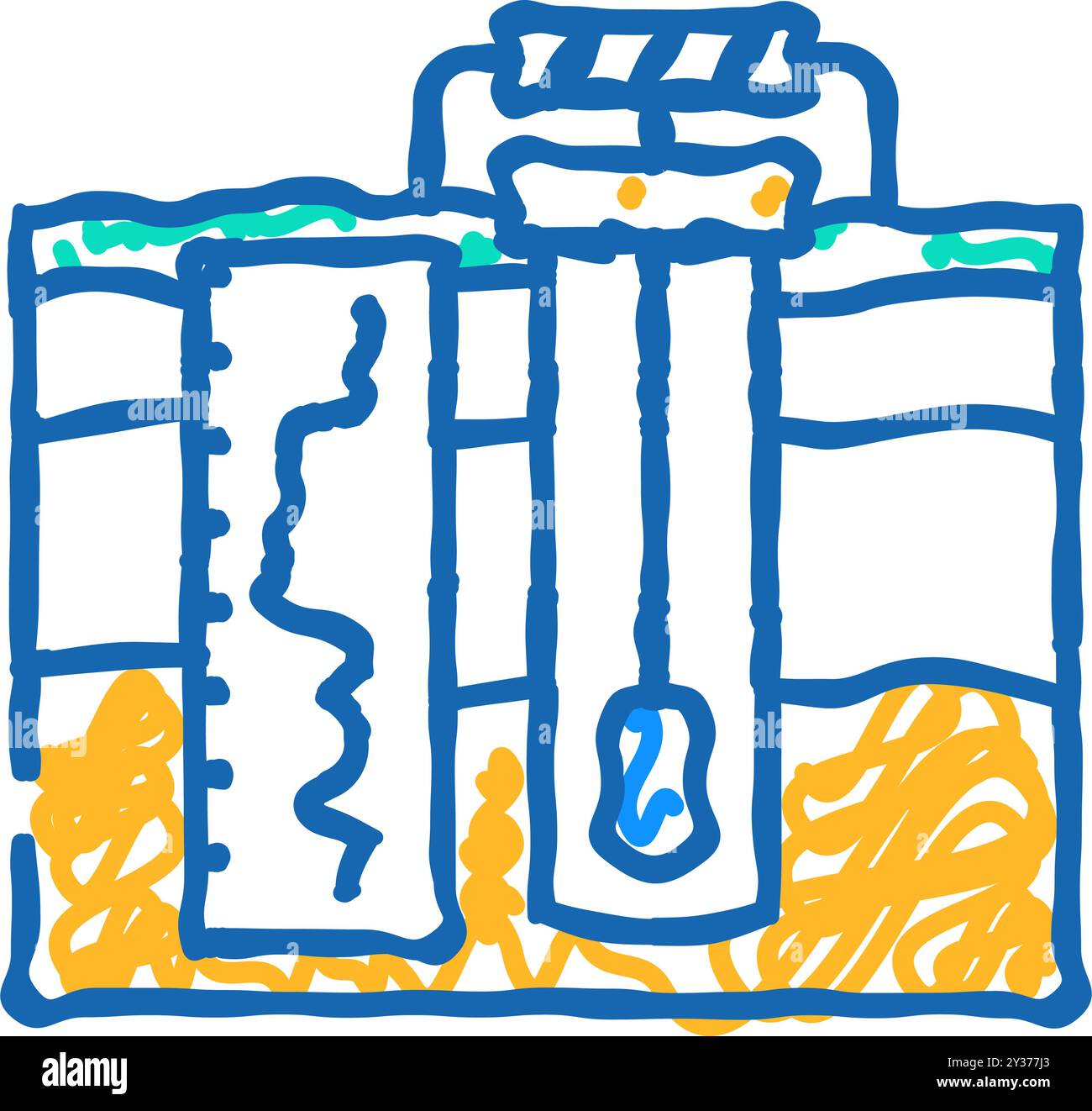 borehole logging hydrogeologist icon doodle illustration Stock Vector ...