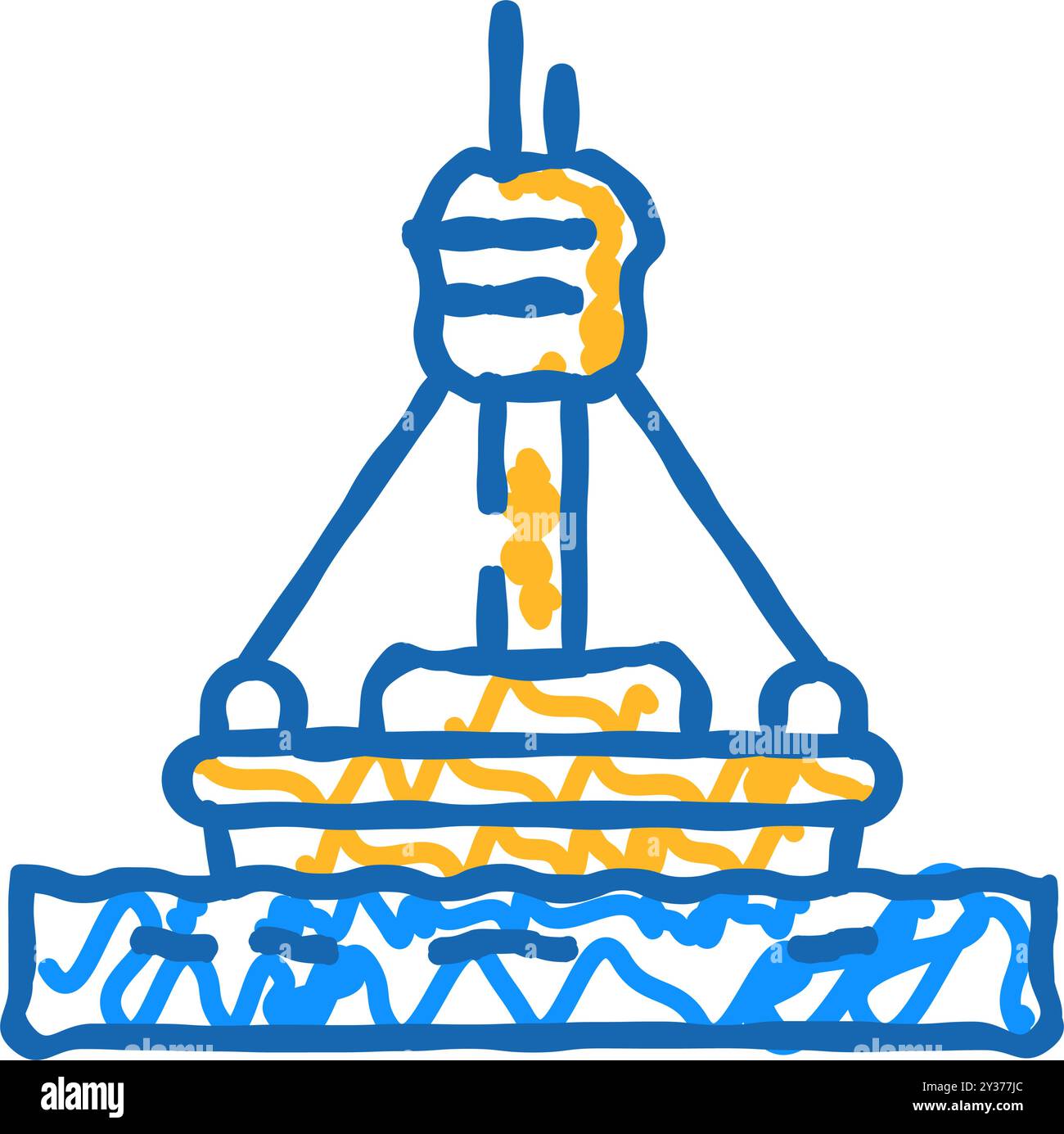 marine environmental monitoring icon doodle illustration Stock Vector ...