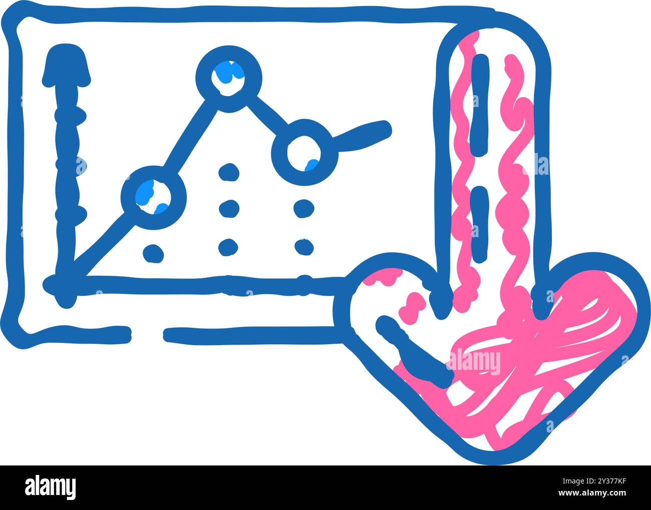 diagram loading statistical data icon doodle illustration Stock Vector ...