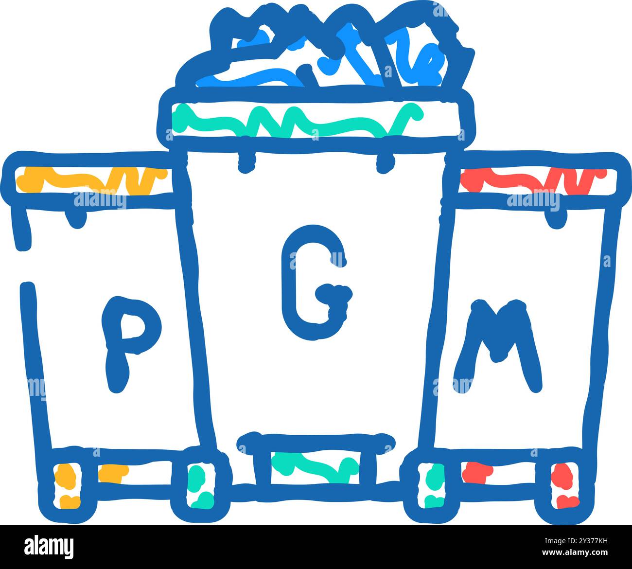 waste reduction green living icon doodle illustration Stock Vector ...