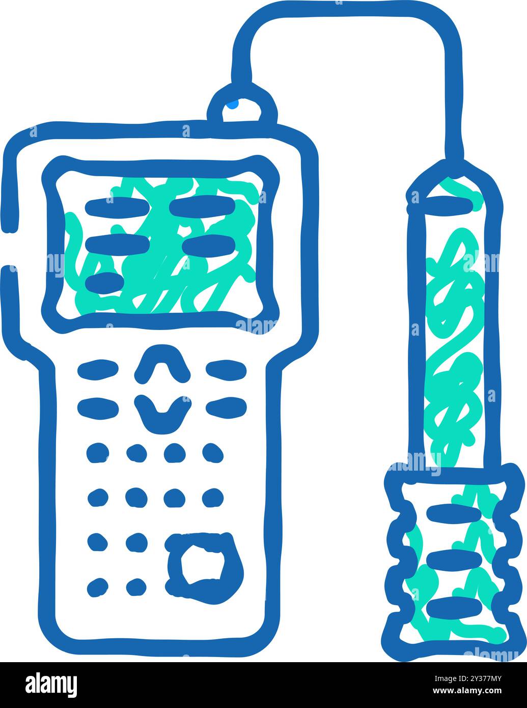 water quality testing hydrogeologist icon doodle illustration Stock ...