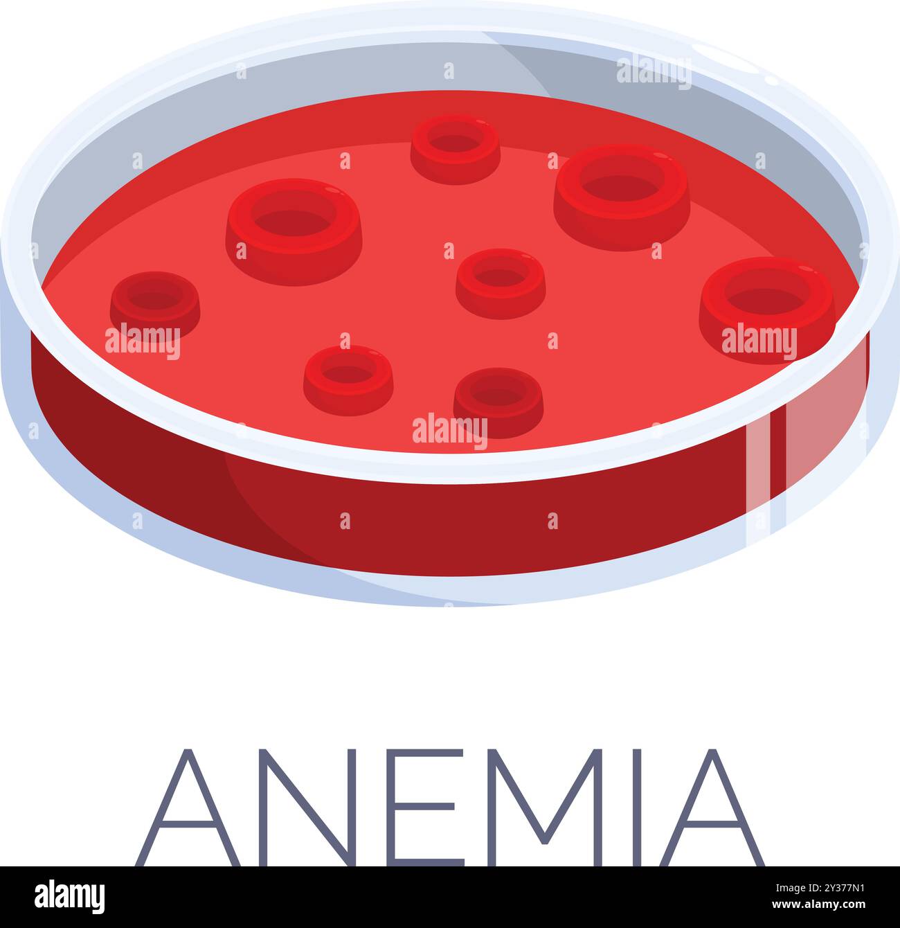 Laboratory glassware containing blood sample, for scientific analysis ...