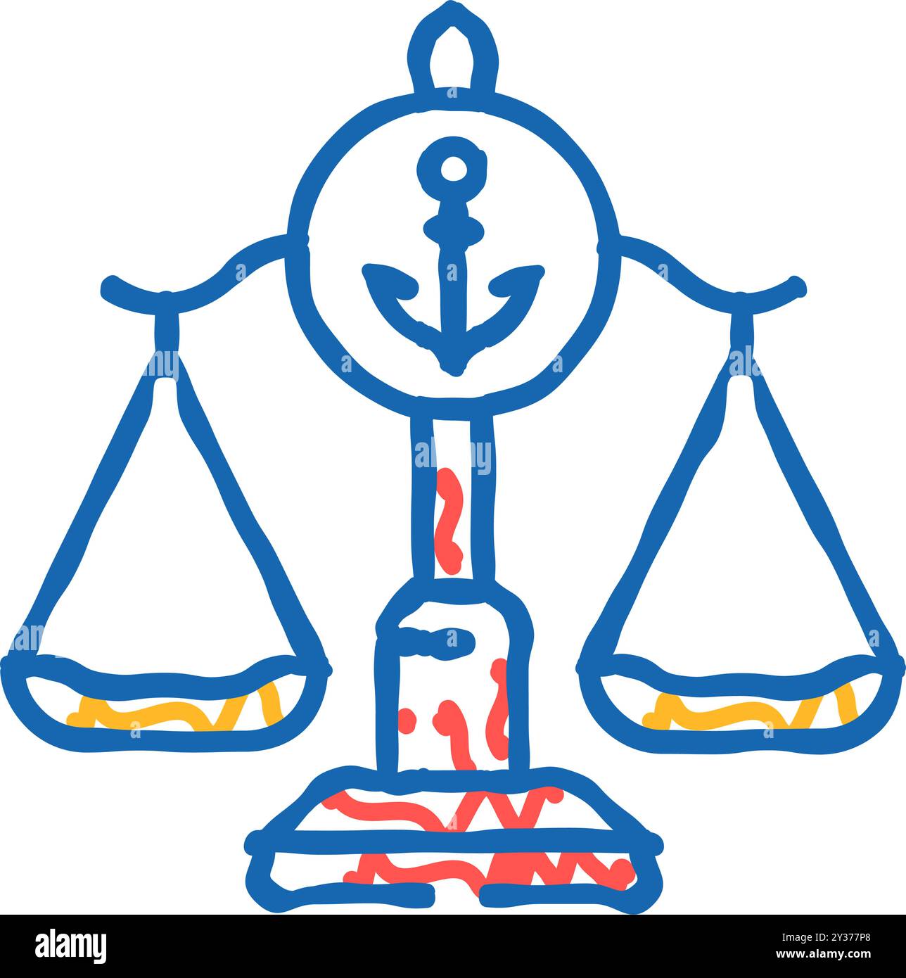 maritime law regulations icon doodle illustration Stock Vector Image ...