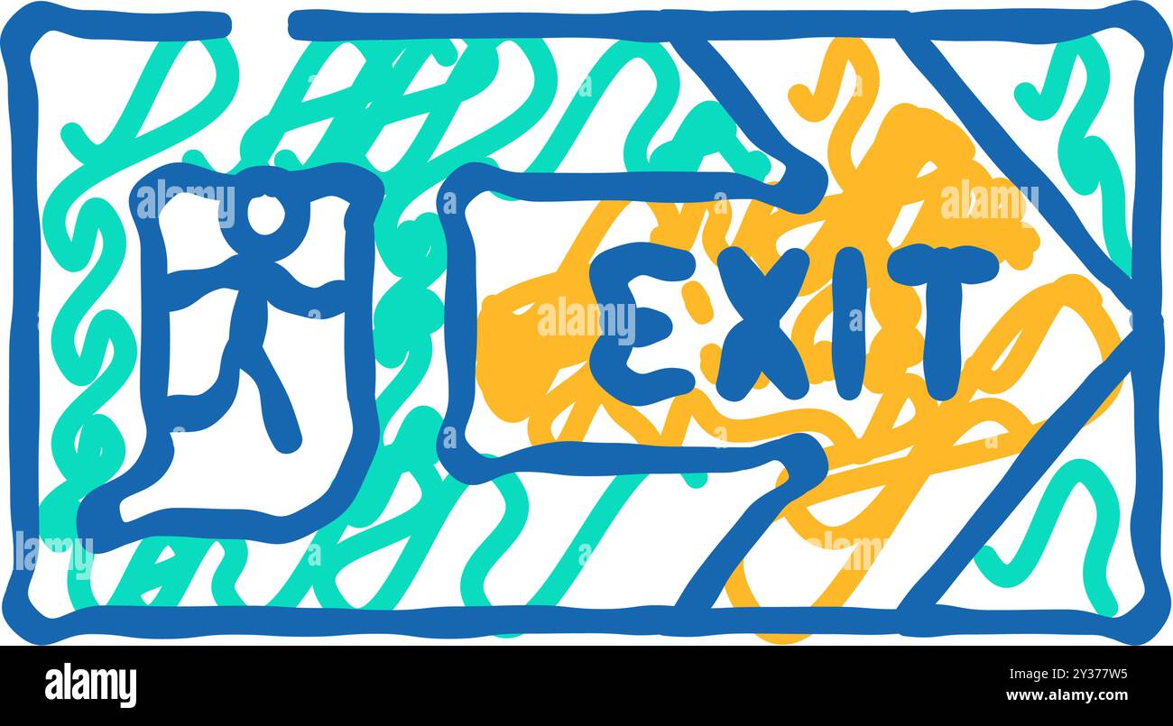 exit close icon doodle illustration Stock Vector Image & Art - Alamy
