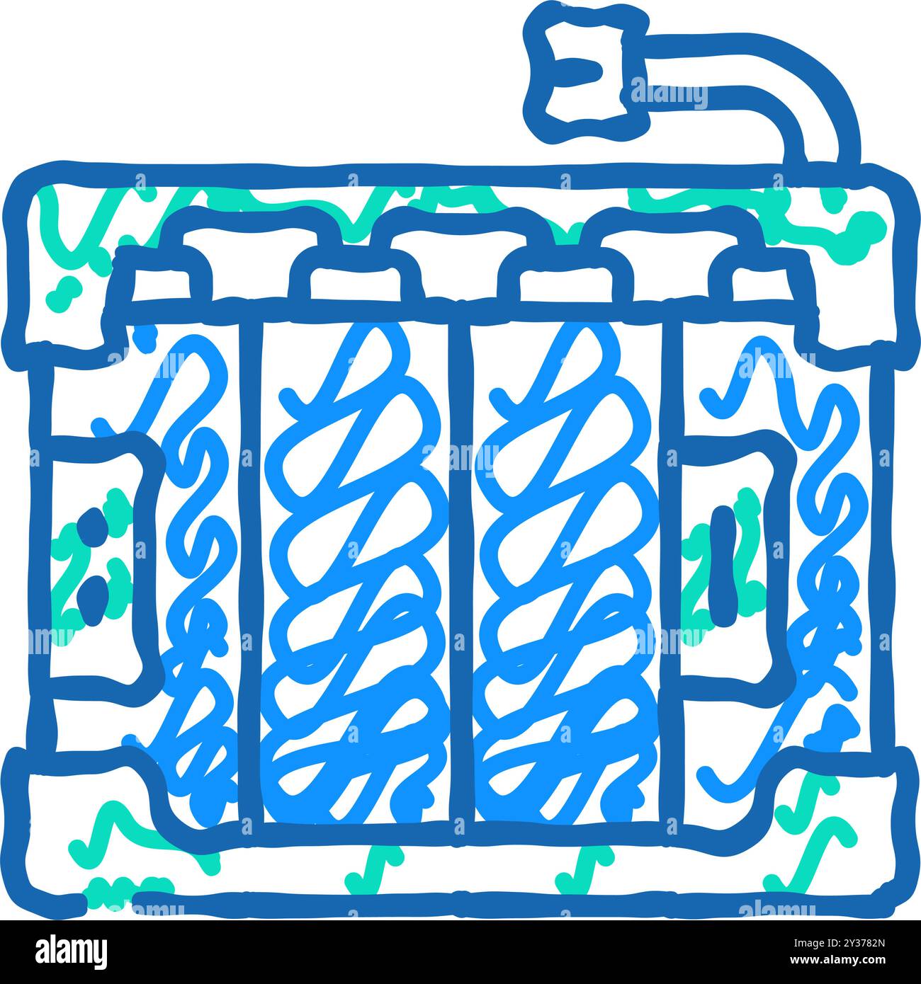 battery pack energy storage icon doodle illustration Stock Vector Image ...