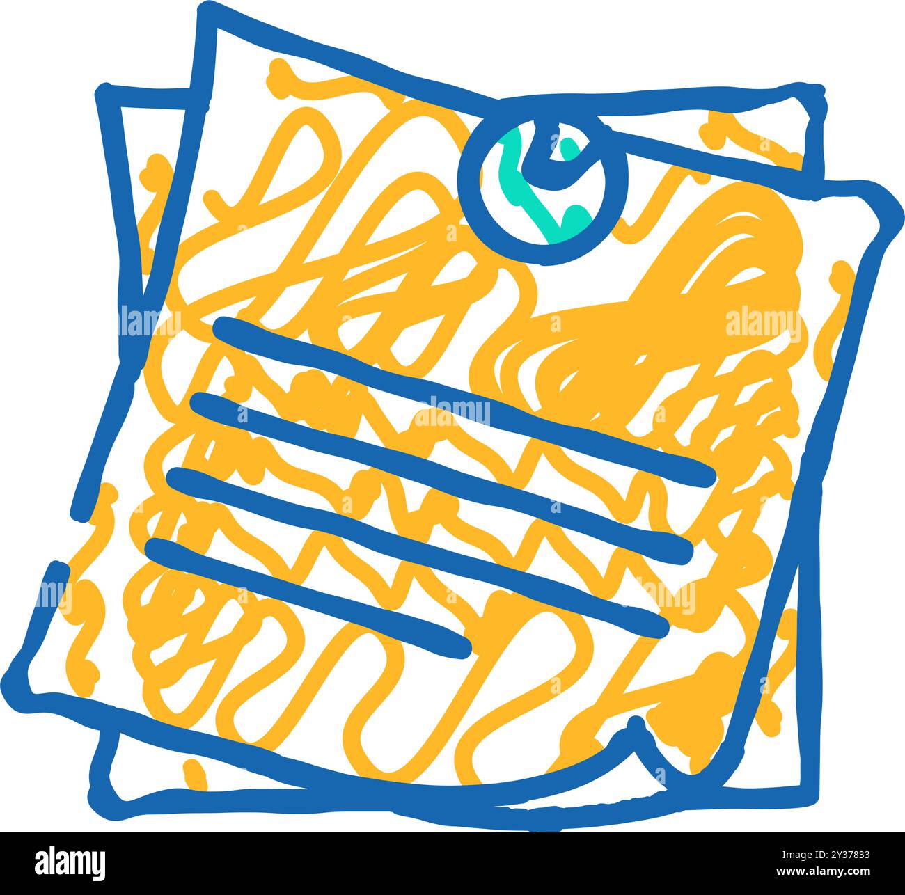 sticky note pin list icon doodle illustration Stock Vector Image & Art ...