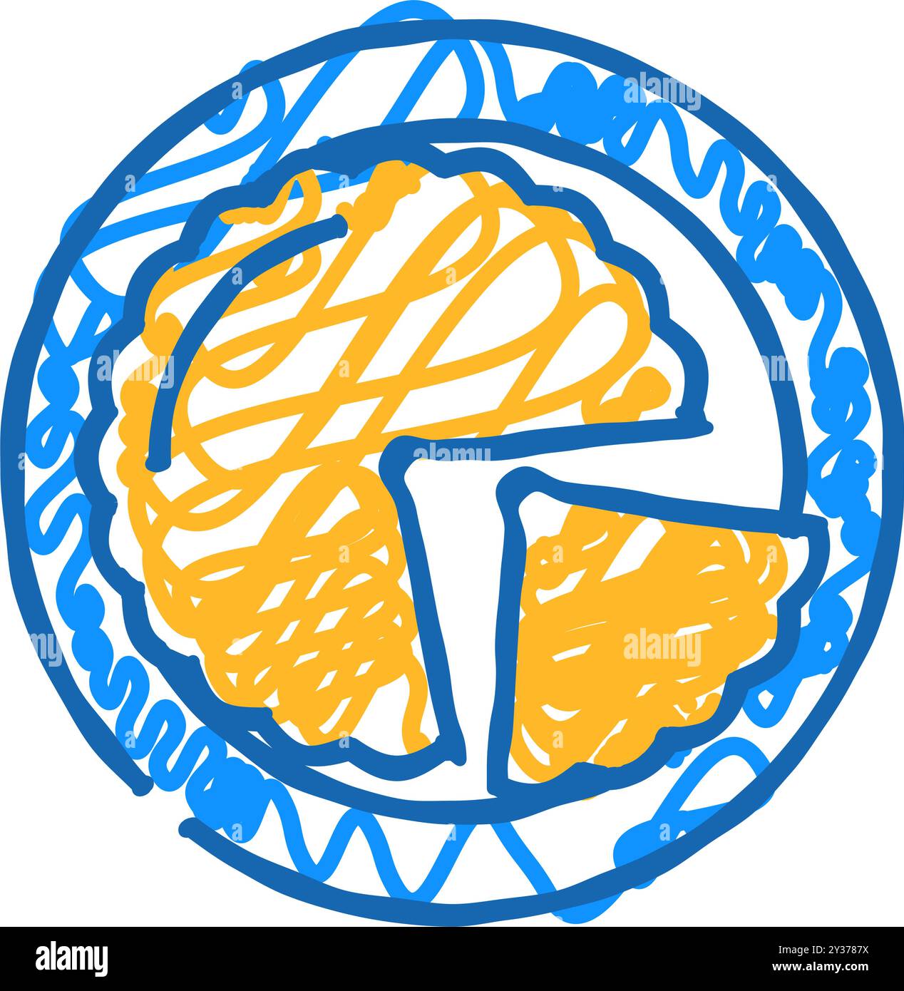 quiche lorraine french cuisine icon doodle illustration Stock Vector ...