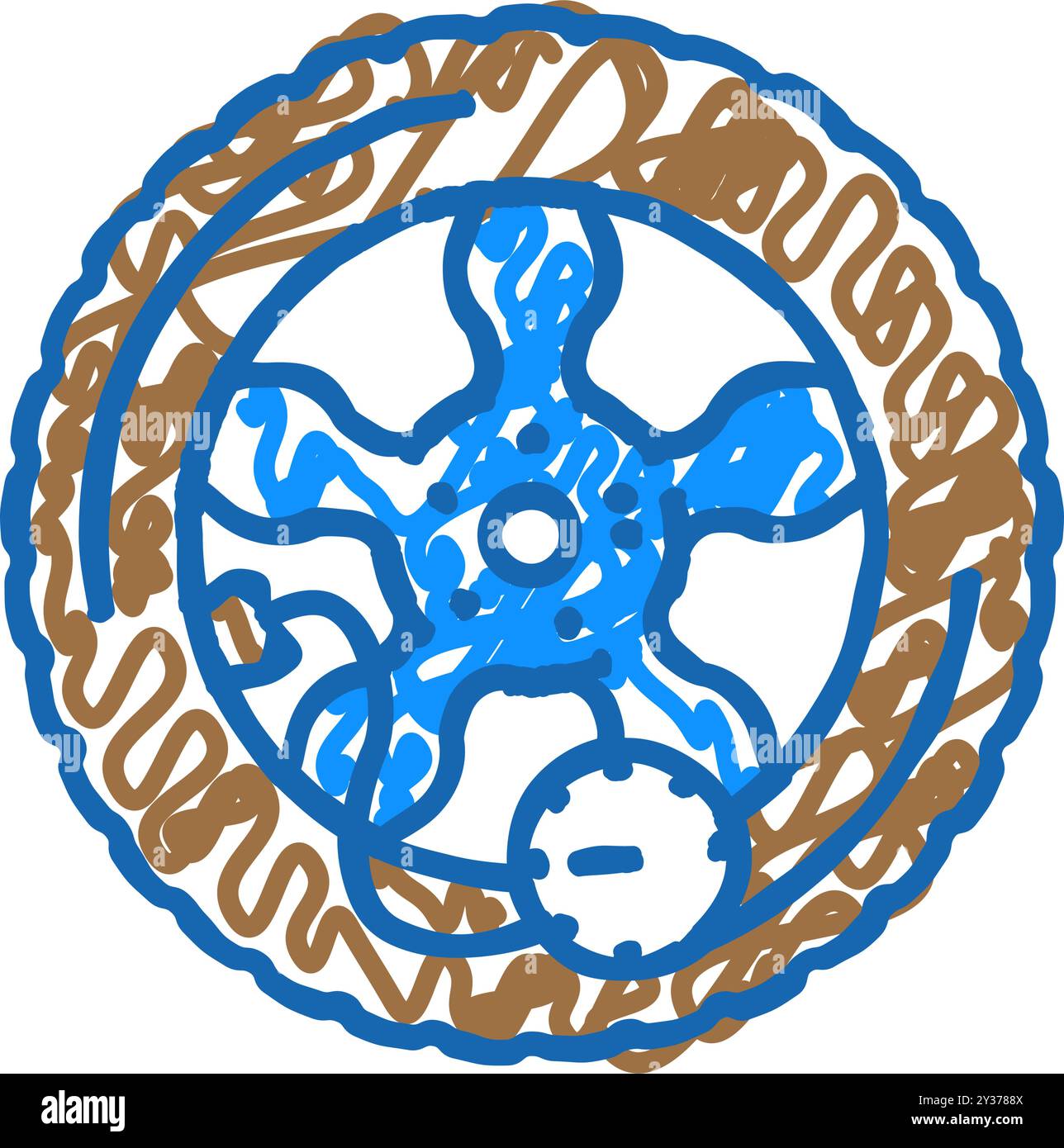 tire maintenance car mechanic icon doodle illustration Stock Vector ...