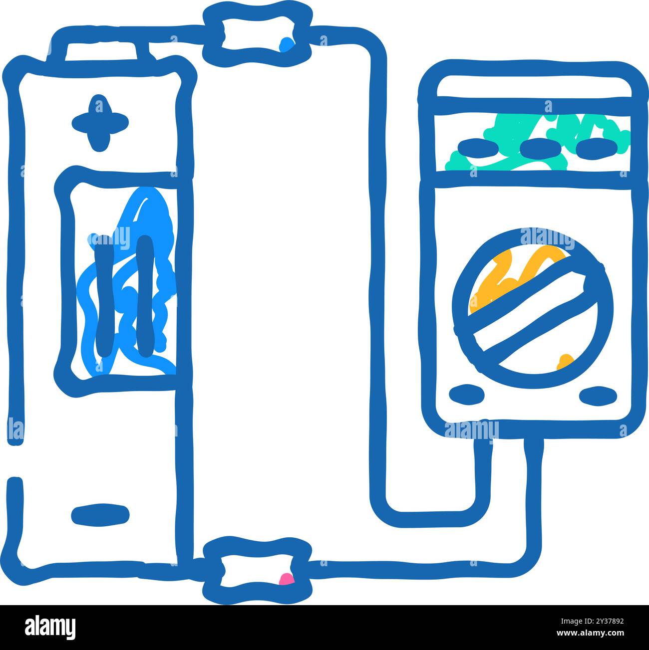 testing battery icon doodle illustration Stock Vector Image & Art - Alamy