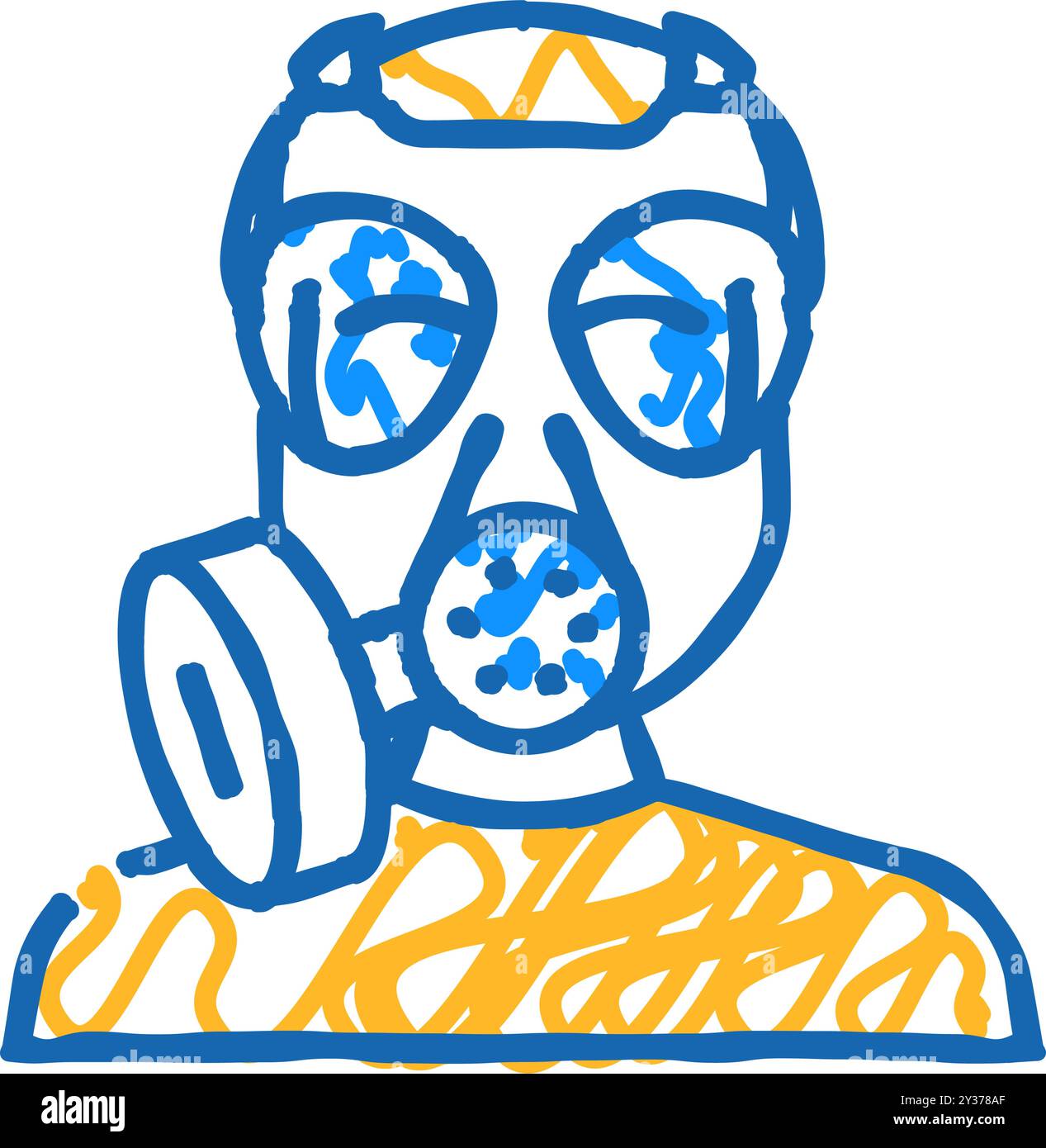 gas mask face icon doodle illustration Stock Vector Image & Art - Alamy