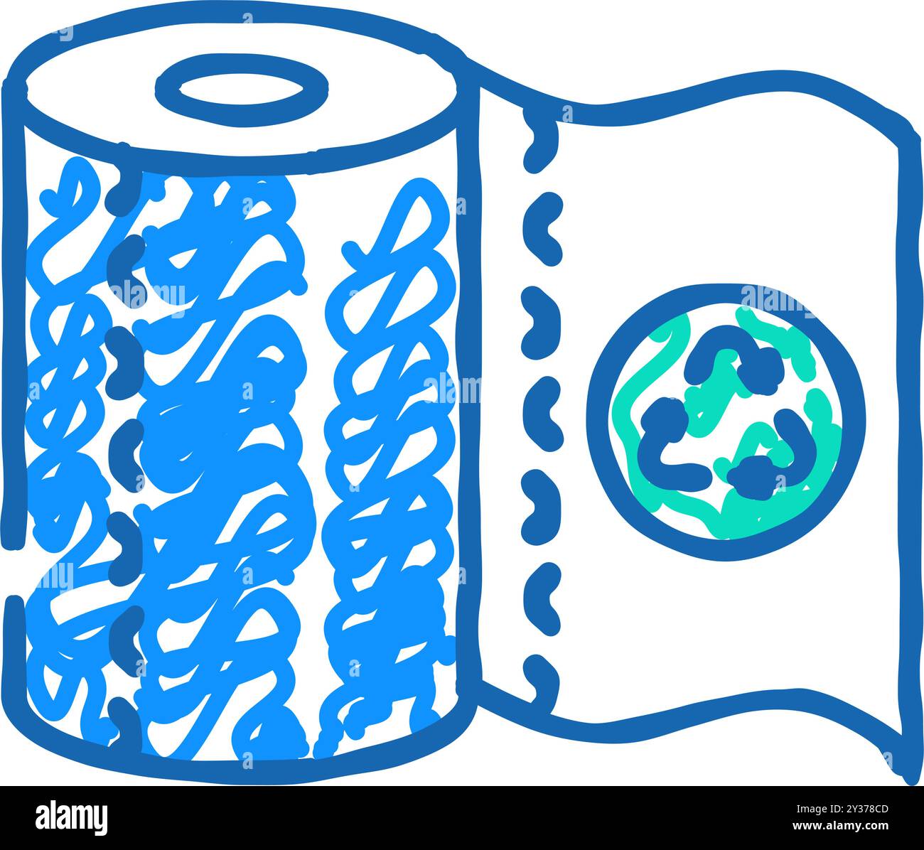 recycling paper towel icon doodle illustration Stock Vector Image & Art ...