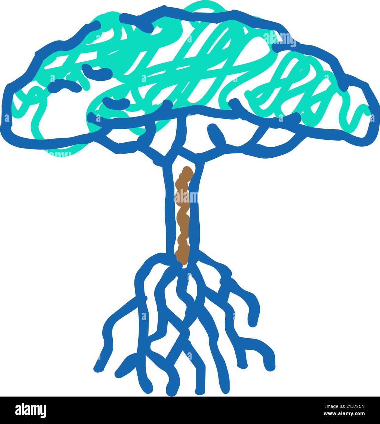 Green mangrove forest landscape natural Stock Vector Images - Alamy