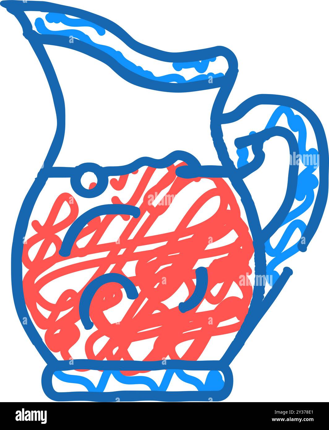 sangria pitcher spanish cuisine icon doodle illustration Stock Vector ...
