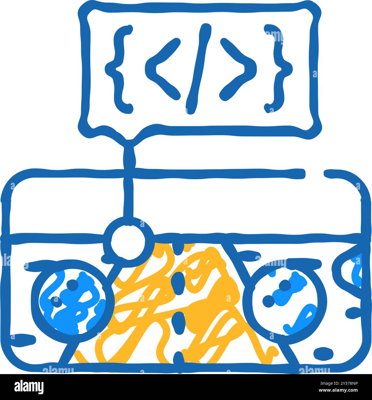 mobile game development icon doodle illustration Stock Vector Image ...