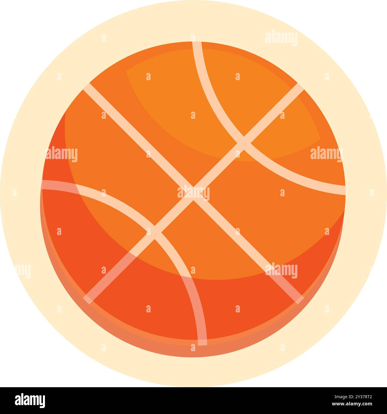 This vector illustration features a basketball ball in a circle ...